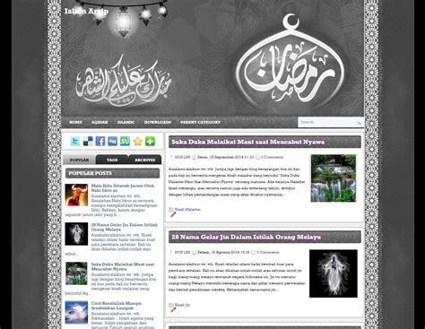 Colorful Free Premium Islamic Blogspot Template Islamic Blogger Template