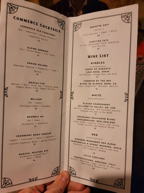 speakeasy menu ideas