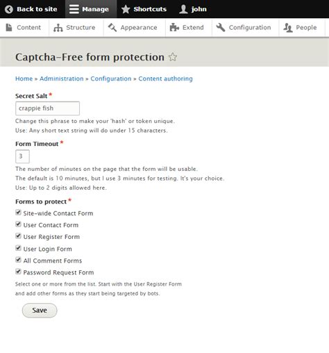 captcha free form protection
