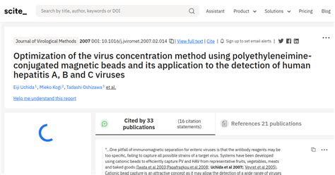 Optimization Of The Virus Concentration Method Using Polyethyleneimine