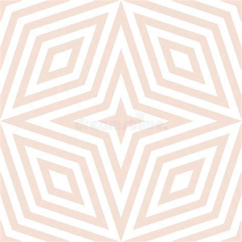 Geometric Seamless Pattern Subtle Vector Texture With Lines Stars Rhombuses Stock Vector