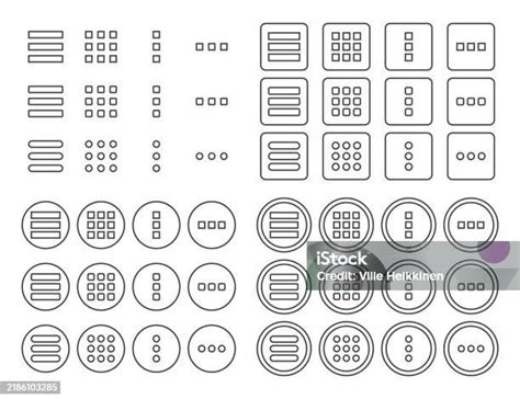 햄버거 메뉴 기호 아이콘 세트입니다 웹 및 모바일 앱용 메뉴 아이콘입니다 웹 사이트 Ui 탐색을 위한 버튼입니다 벡터 일러스트 레이 션 흰색 배경에 고립되어 있습니다 0명에