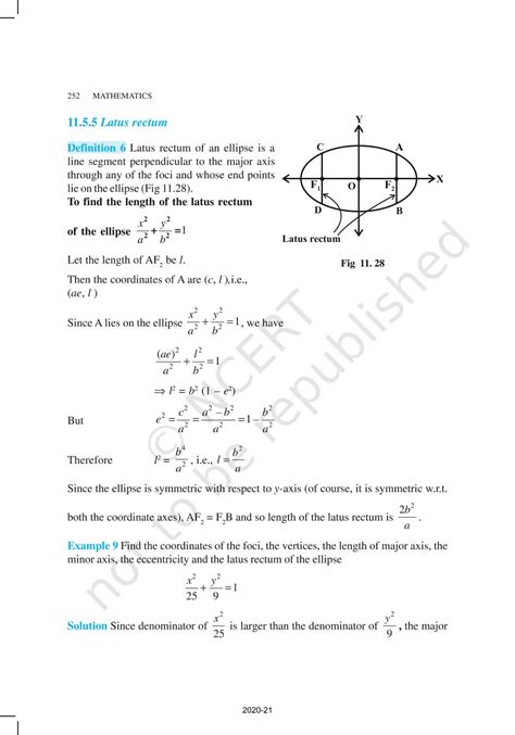 Conic Sections Ncert Book Of Class 11 Mathematics