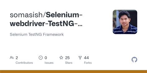 GitHub Somasish Selenium Webdriver TestNG Framework Selenium TestNG Framework