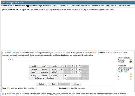 Solved 50 Part A What Is The Recoil Velocity In Chegg Com