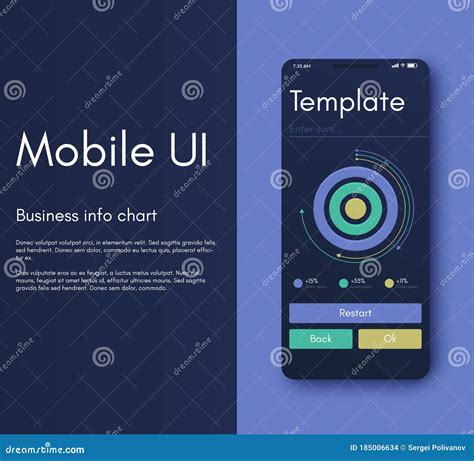 Mobile Application Interface Ui Design Vector Illustration Stock Illustration Illustration