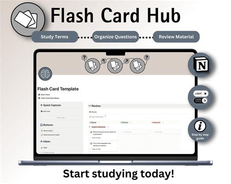 Notion Flashcard Template School College Study Productivity Study Tool Notion Flashcard Template School College Study Productivity Study Tool
