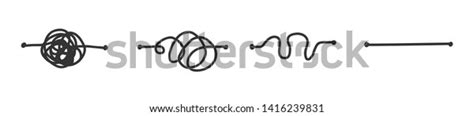 Simplify Concept Streamlining Process Straight Curve Stock Vector Royalty Free