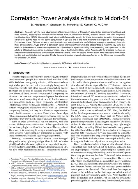 pdf correlation differential power analysis attack to midori64