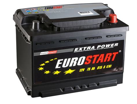 EUROSTART 75 Ah (п.п.) Аккумулятор автомобильный