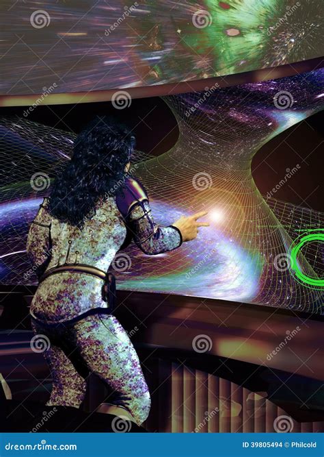 Spaceship Control Stock Illustration Illustration Of White