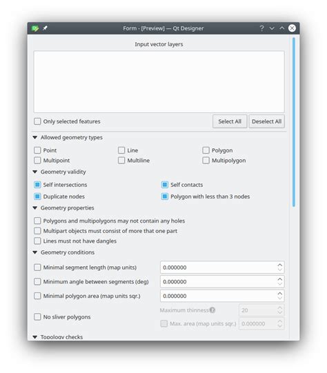 Unifiy The Appearance Of Select All And Deselect All Button Across QGIS Interface Issue
