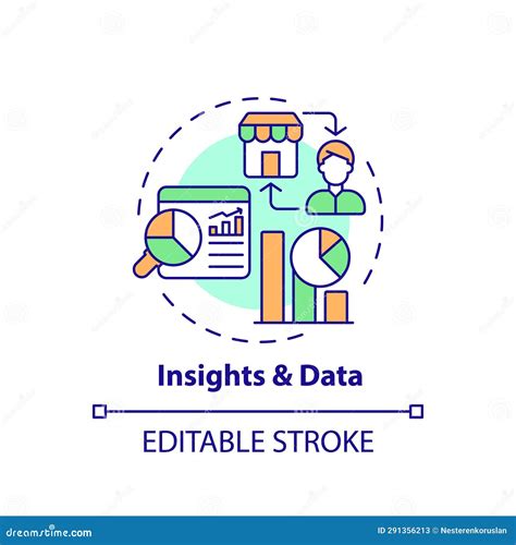 Mix Icon For Insights From Finance And Graph Cartoon Vector