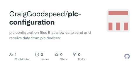 Github Craiggoodspeedplc Configuration Plc Configuration Files That