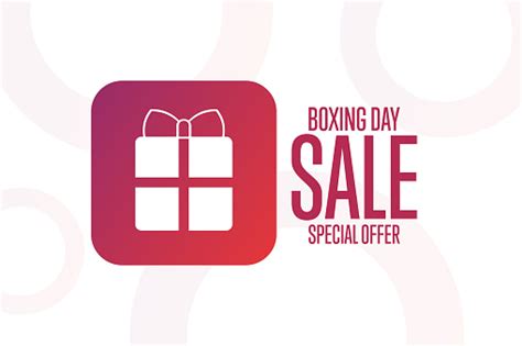 복싱 데이 세일 휴일 개념 배경 배너 카드 텍스트 비문이있는 포스터용 템플릿 벡터 Eps10 그림입니다 12월에 대한 스톡 벡터