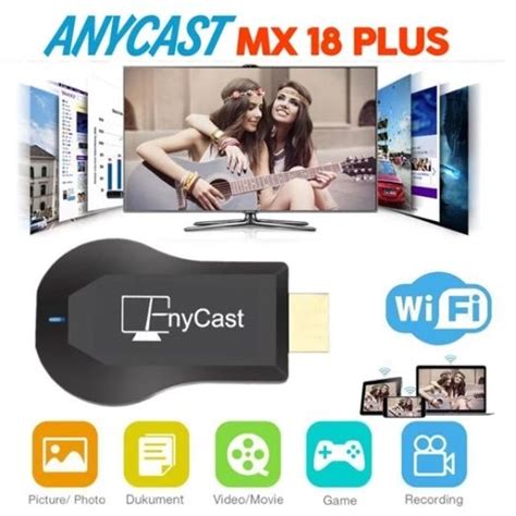 Anycast Mx18 Plus Wireless Display Dongle Black