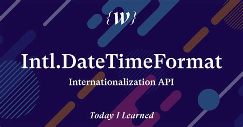 국가 언어별 표준 날짜 시간 포맷 api intl datetimeformat
