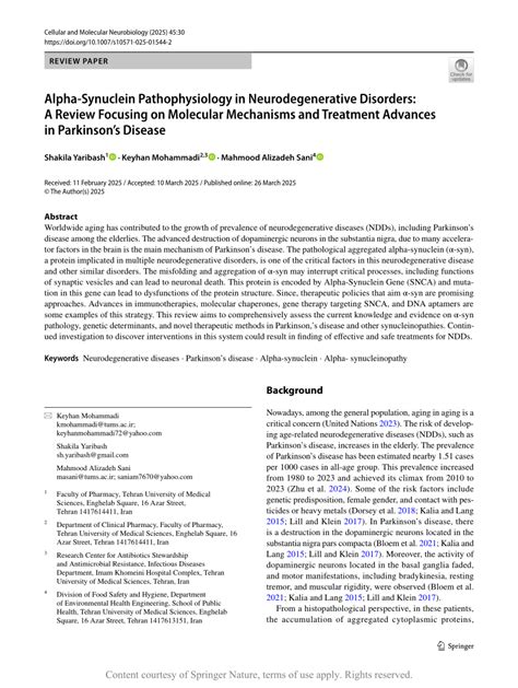 Pdf Alpha Synuclein Pathophysiology In Neurodegenerative Disorders A