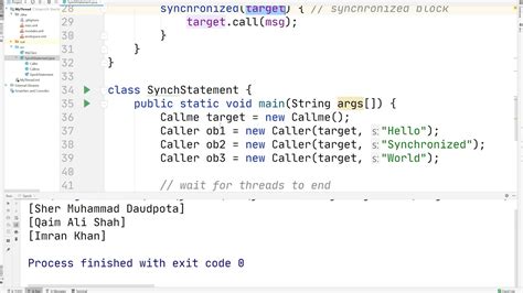 Synchronized Blocks Youtube