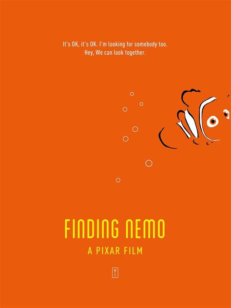 Finding Nemo Minimalist Poster Finding Nemo Poster Etsy Finding