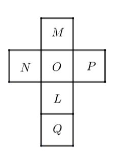 The Net Shown Below Can Be Folded Into The Shape Of A Cube The Top View Marked With The Letter