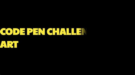 Codepenchallenge Text Art