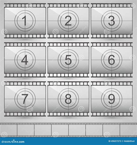 Countdown Numbers Flip Counter Vector Isolated Set Gradient Font Style