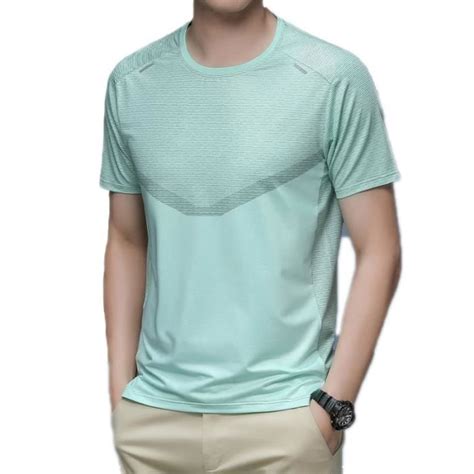T Shirt Homme Insfity Loisirs Stretch Respirant Et Séchage Rapide Vert Vert Cdiscount Prêt