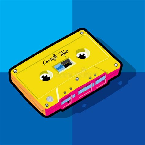 Cassette Tape Pop Art Colorful Stock Illustration Illustration Of