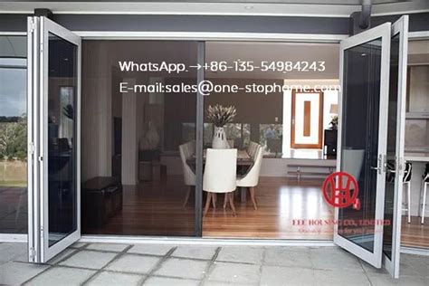 럭셔리 호텔 알루미늄 정문 외부 방수 유리 이중 접이식 알루미늄 문 장식 그릴 디자인 접이식 문문 Aliexpress