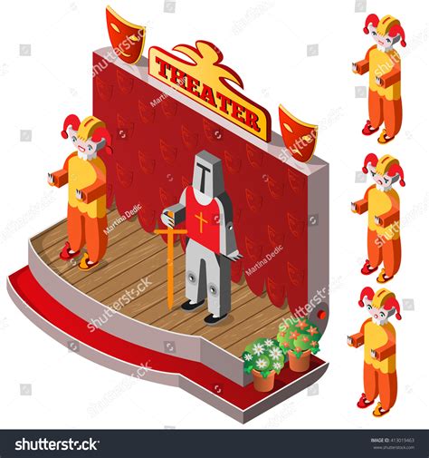 Jester King On Theater Stage Jester Stock Vector Royalty Free 413019463 Shutterstock