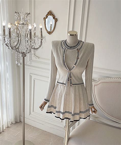 핏예쁨~💜 헤이나 니트 세트 미니원피스 결혼식 하객룩 데이트룩 파티룩 브라이덜샤워 돌잔치원피스 플리츠뷔스티에원피스 니트