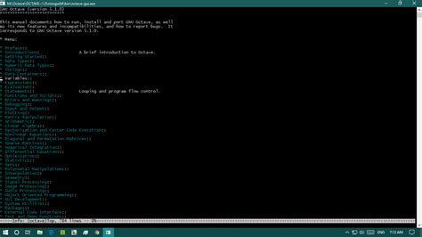 How To Code A Cli Menu Interface Similar To Octave Documentation Menu Interface In Windows