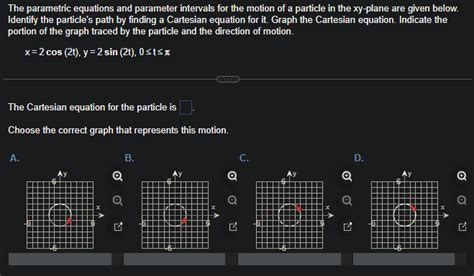 solved the parametric equations and parameter intervals for