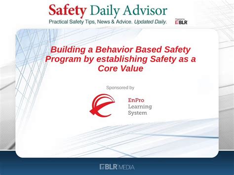 PDF Building A Behavior Based Safety Program By Objectives What Is Behavior Based Safety