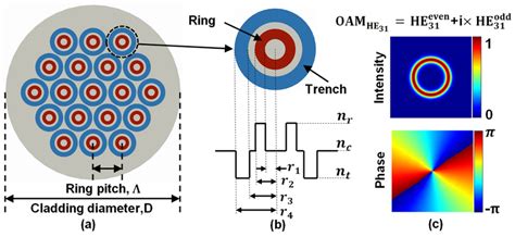 Cross Section Of A 19 Ring Trench Assisted Multi Oam Multi Ring Fiber