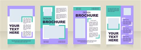 글래머 시안과 보라색 빈 브로셔 레이아웃 디자인 서비스에 대한 정보 텍스트에 대한 빈 복사 공간이 있는 세로 포스터 템플릿 집합입니다 미리 만들어진 기업 보고서 수집 편집