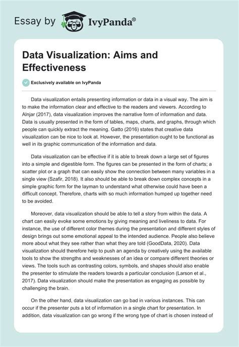 data visualization aims and effectiveness 576 words critical