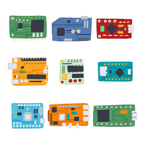 Microcontroller Set Cartoon Illustration 49843836 Vector Art At Vecteezy