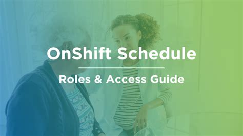 Onshift Schedule Roles And Access Guide