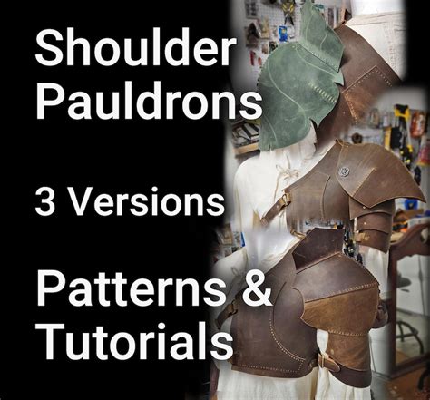 Leather Pauldrons Shoulder Armor 3 Pack Three Diy Pdf Patterns And