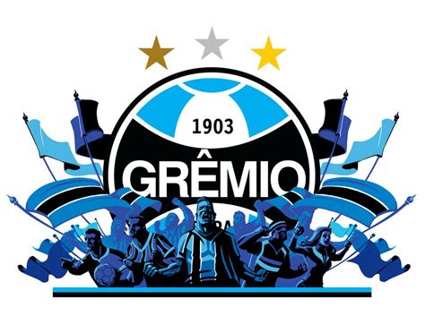 Möve Grêmio Three Color Army Blue Team Logo Sublimation Design