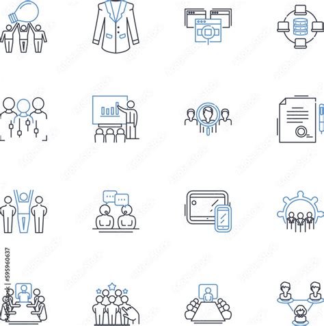 Brainstorming Session Line Icons Collection Inspiration Creativity