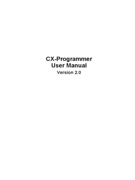 Manual Cx Program Aa1 Pdf Programmable Logic Controller Microsoft Windows