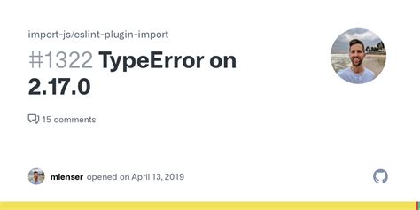 Typeerror On 2170 · Issue 1322 · Import Jseslint Plugin Import · Github