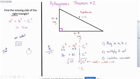 Pythagorean Theorem 2 Finding A Missing Side YouTube
