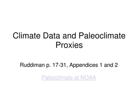 ppt climate data and paleoclimate proxies powerpoint presentation