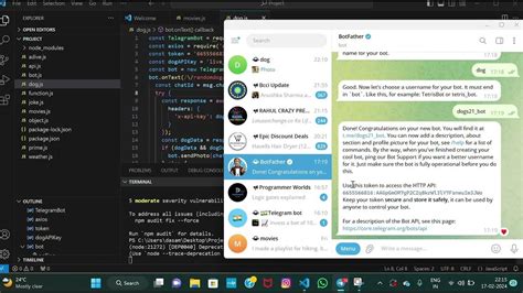 How To Create A Telegram Bot Using Javascript With Api Youtube