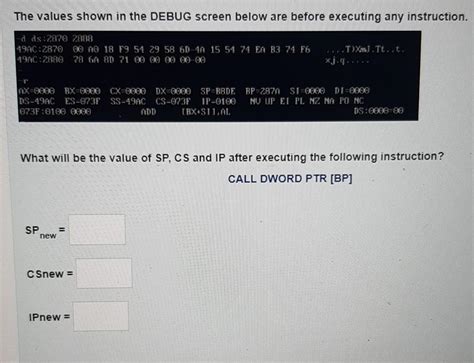 Solved The Values Shown In The Debug Screen Below Are Before