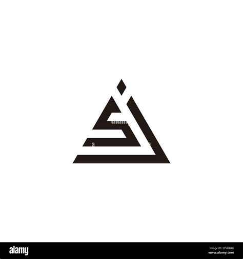 Letter S And J Triangle Geometric Symbol Simple Logo Vector Stock Vector Image Art Alamy
